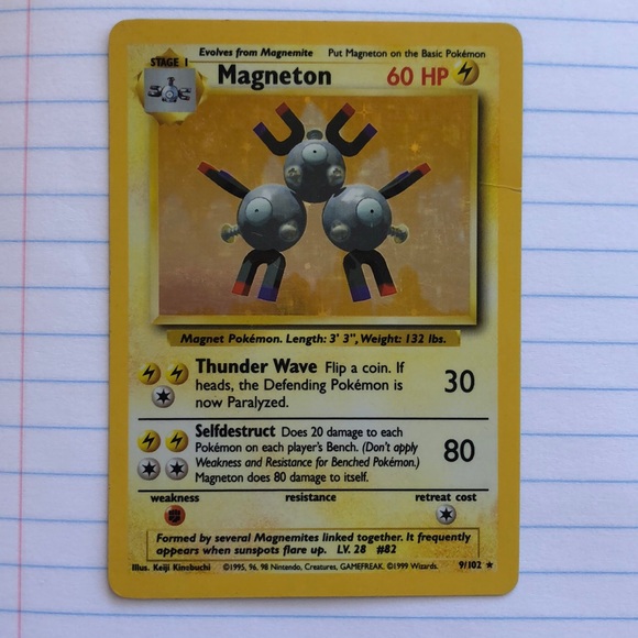 Pokemon | Games | Pokmon Magneton Base Set 92 Holo Unlimited Rare ...